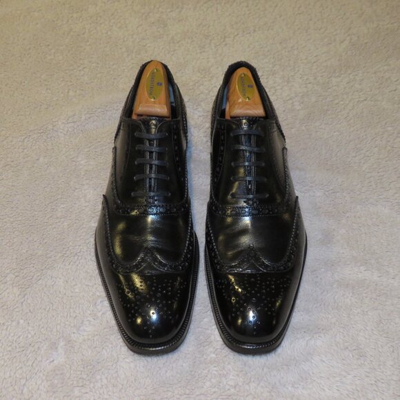 Tom Ford | Shoes | Tom Ford Black Leather Medallion Wing Tip Brogues 95 ...